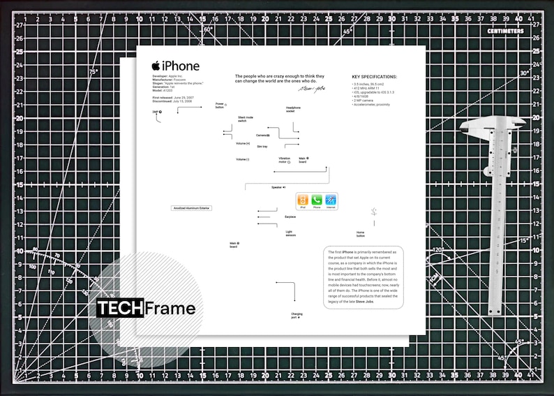 IPhone 2G (1st Gen) Framed Teardown Template - Etsy