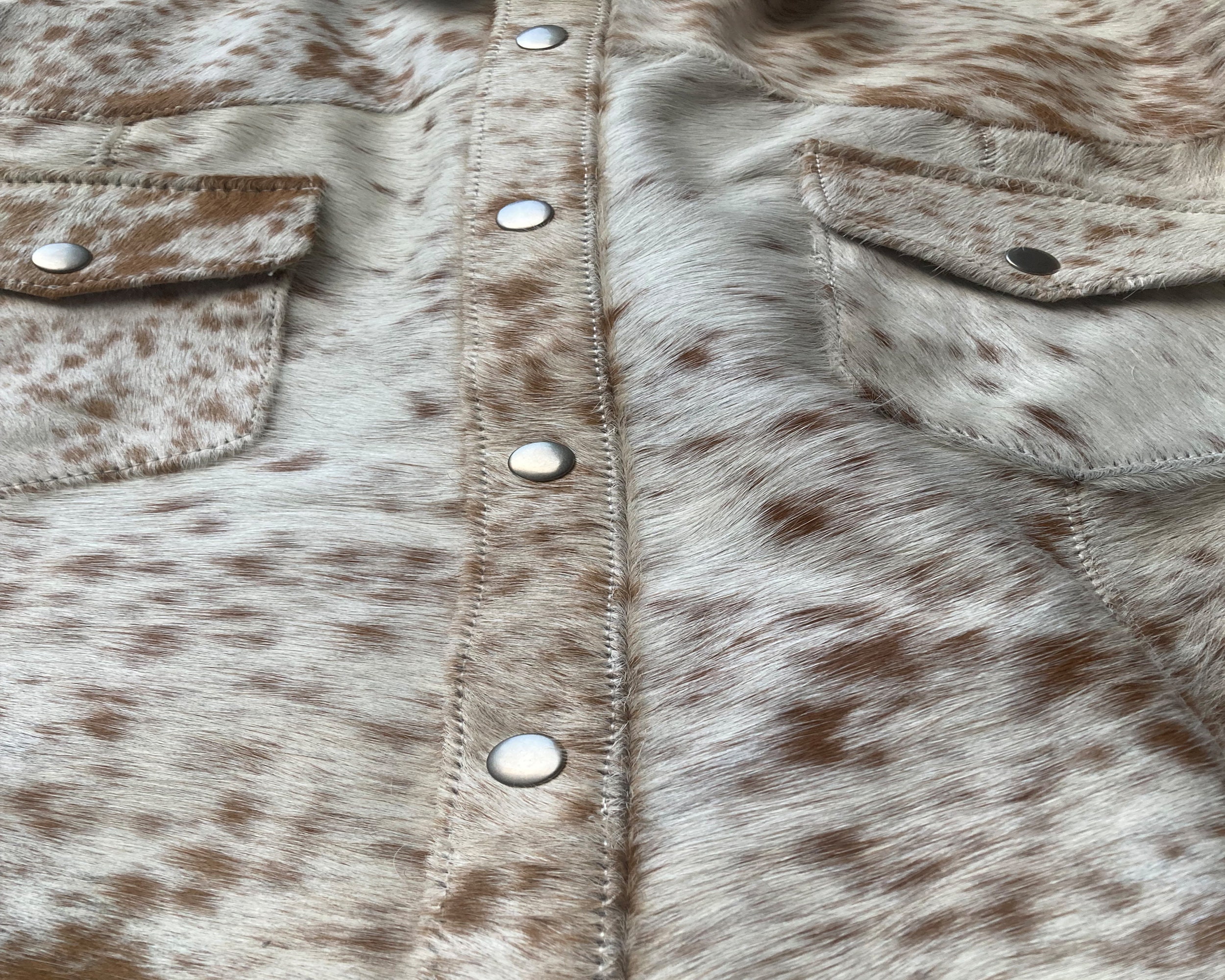 Hair-on Cowhide Leather Jacket, Premium Handmade Quality, Statement ...