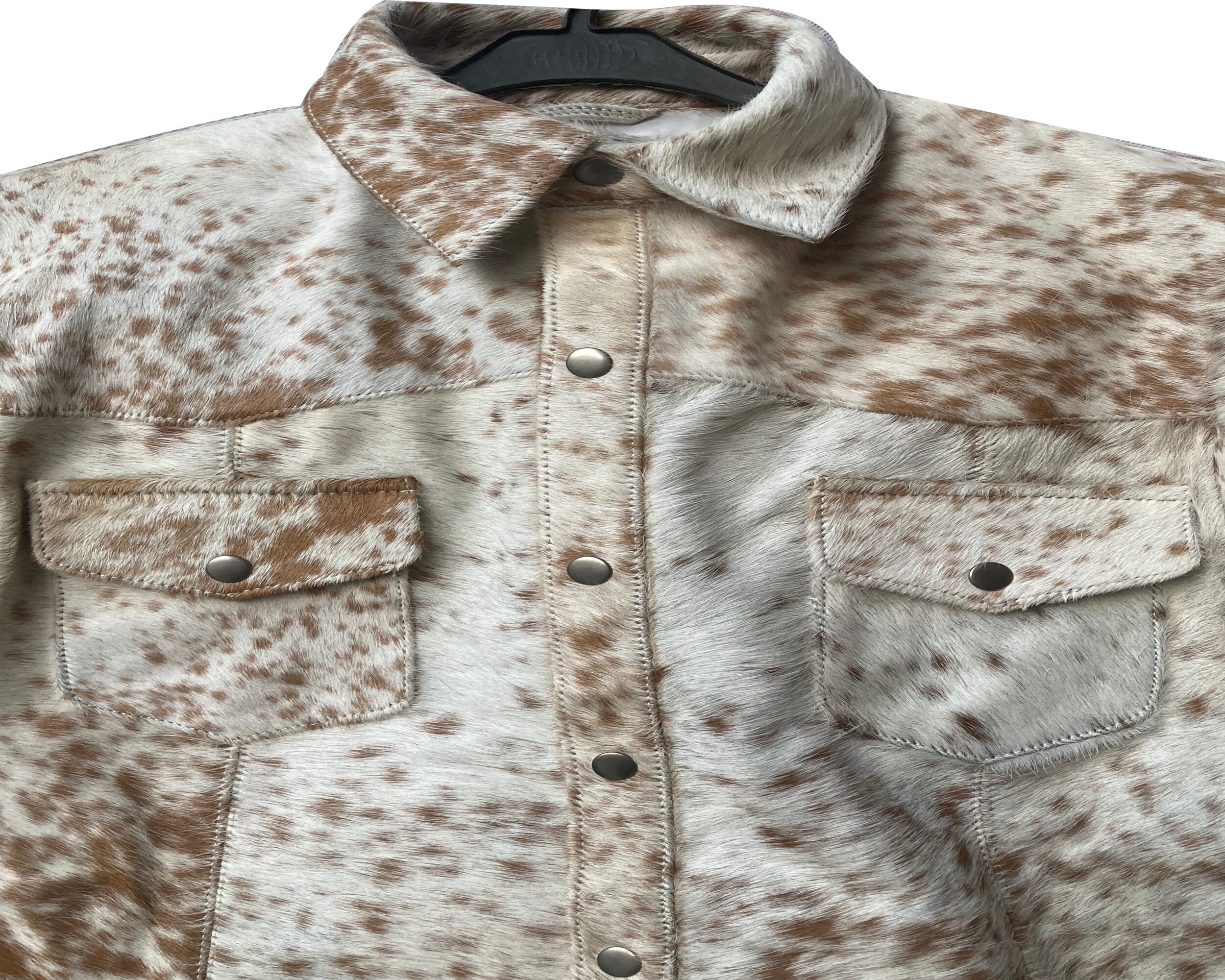 Hair-on Cowhide Leather Jacket, Premium Handmade Quality, Statement ...