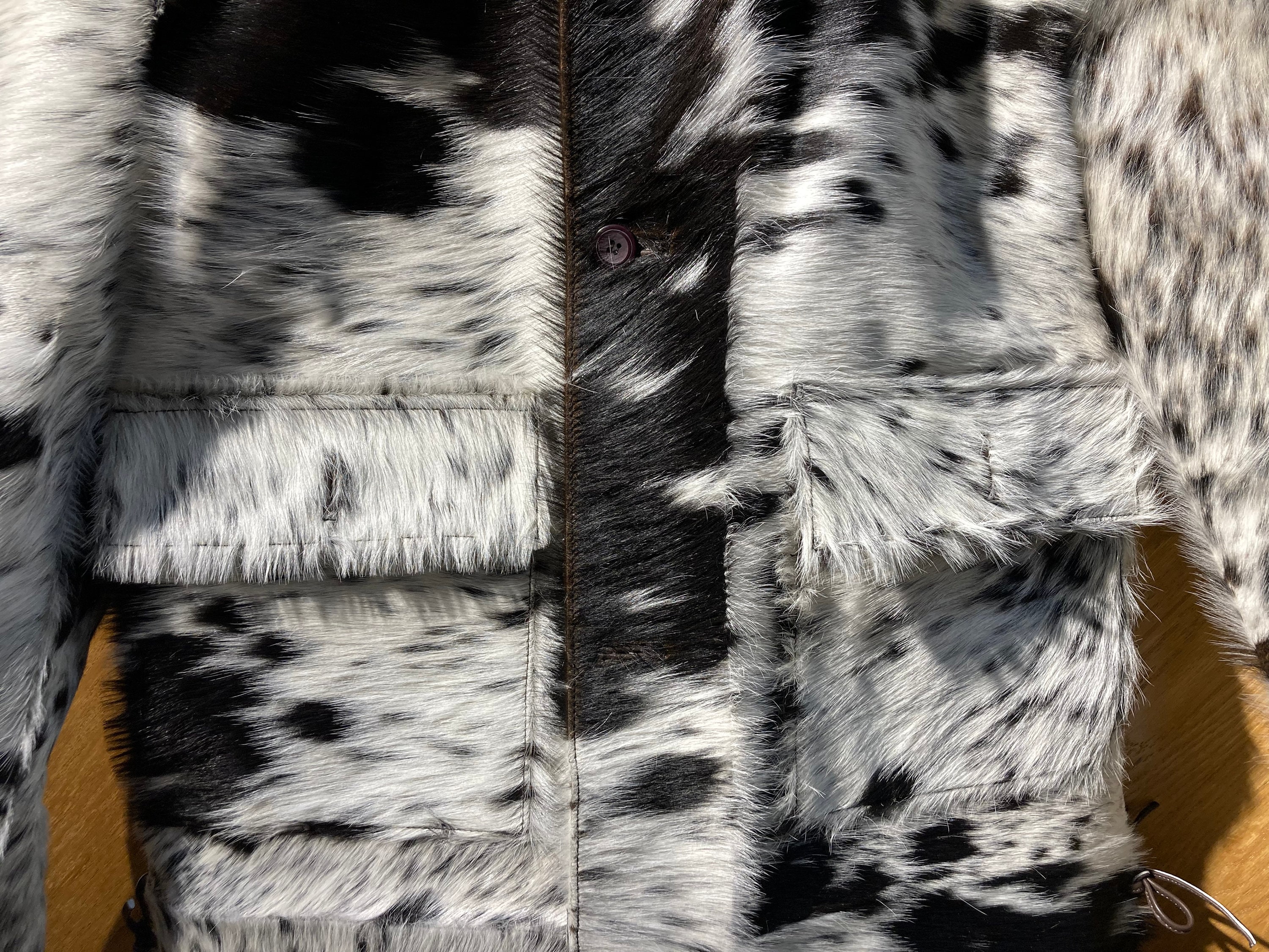 Hair-on Cowhide Leather Jacket, Premium Handmade Quality, Statement ...