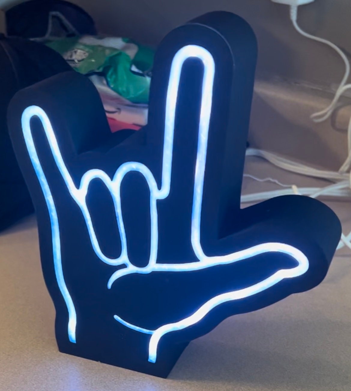 Custom “I Love You” Sign Language LED Light - Etsy