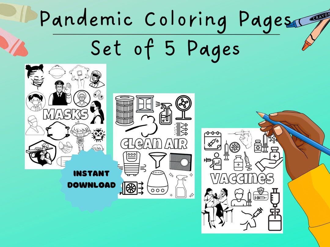 Covid Pandemic Coloring Pages, Still Coviding Kids, Mask Up, Kids ...