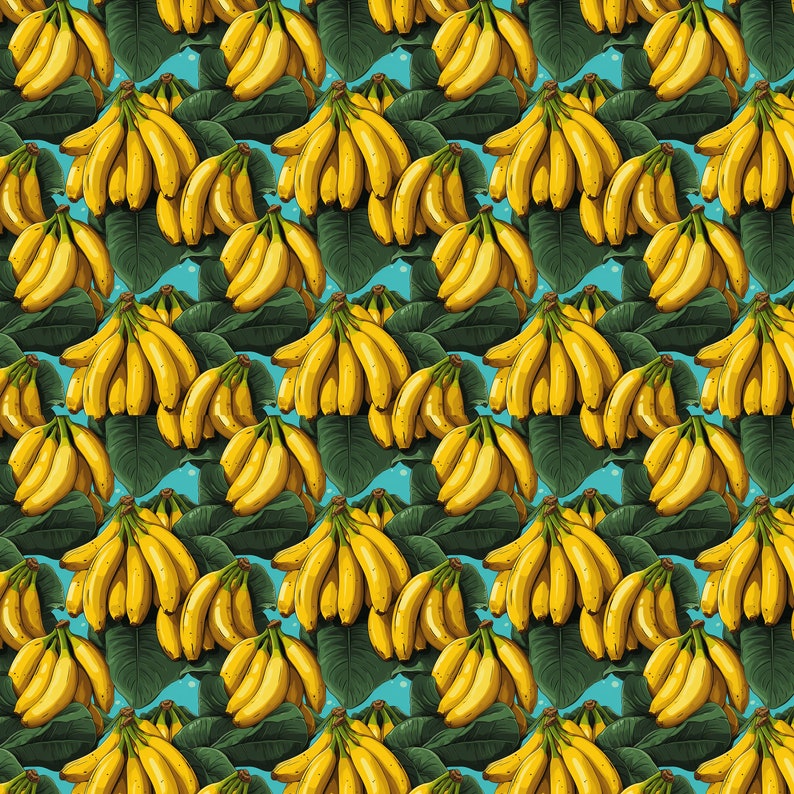 Watercolor Bananas Digital Paper Printable Textures Printable - Etsy