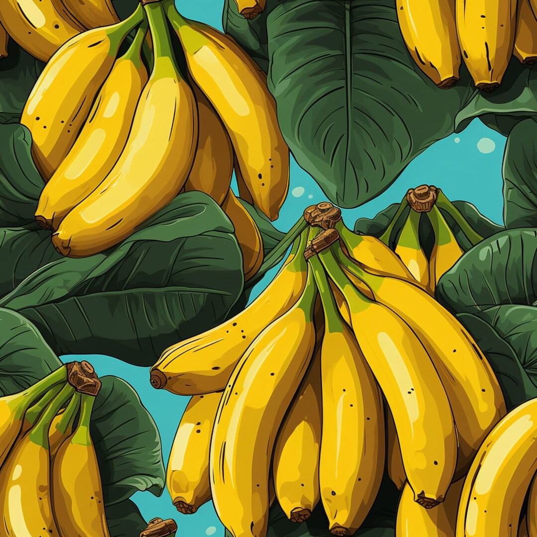 Watercolor Bananas Digital Paper, Printable Textures Printable ...