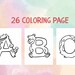 ABC Alphabet Coloring Pages Sheets Printable Digital Worksheets for ...
