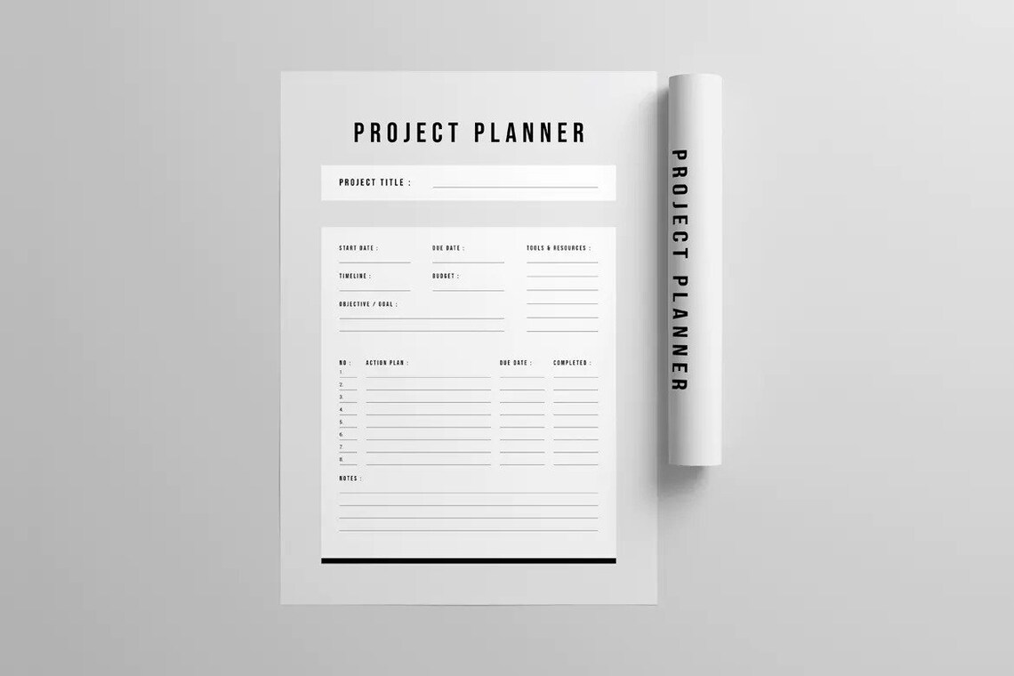 Project Planner Printable / Editable PDF & Word Doc. - Etsy