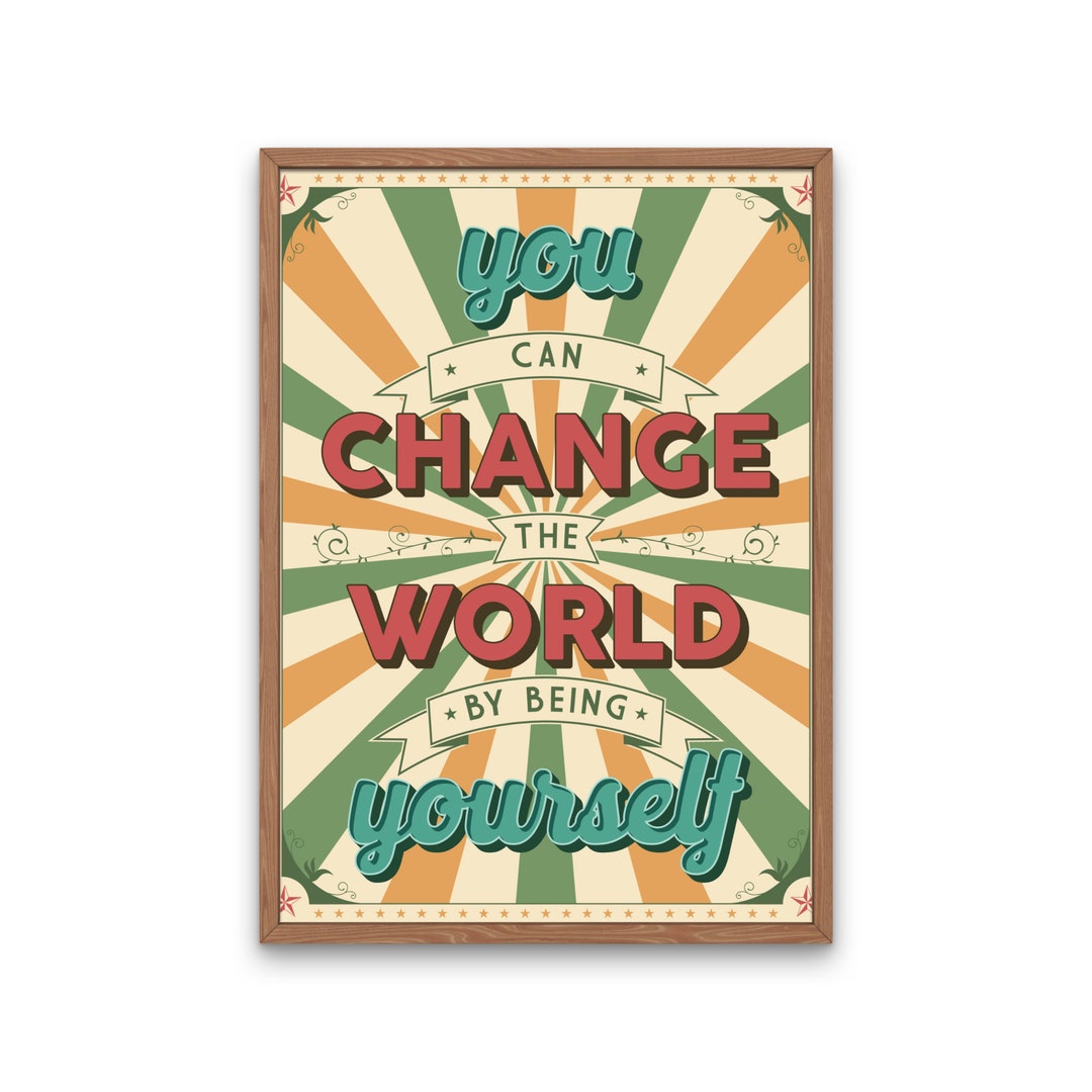 Vintage Poster Printable Motivational Print Vintage Retro Etsy