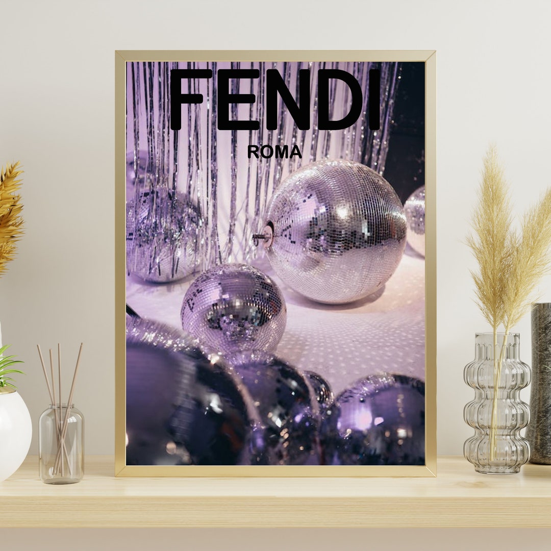 Disco Ball Print Fendi Poster Sound of Love Preppy Wall Art - Etsy