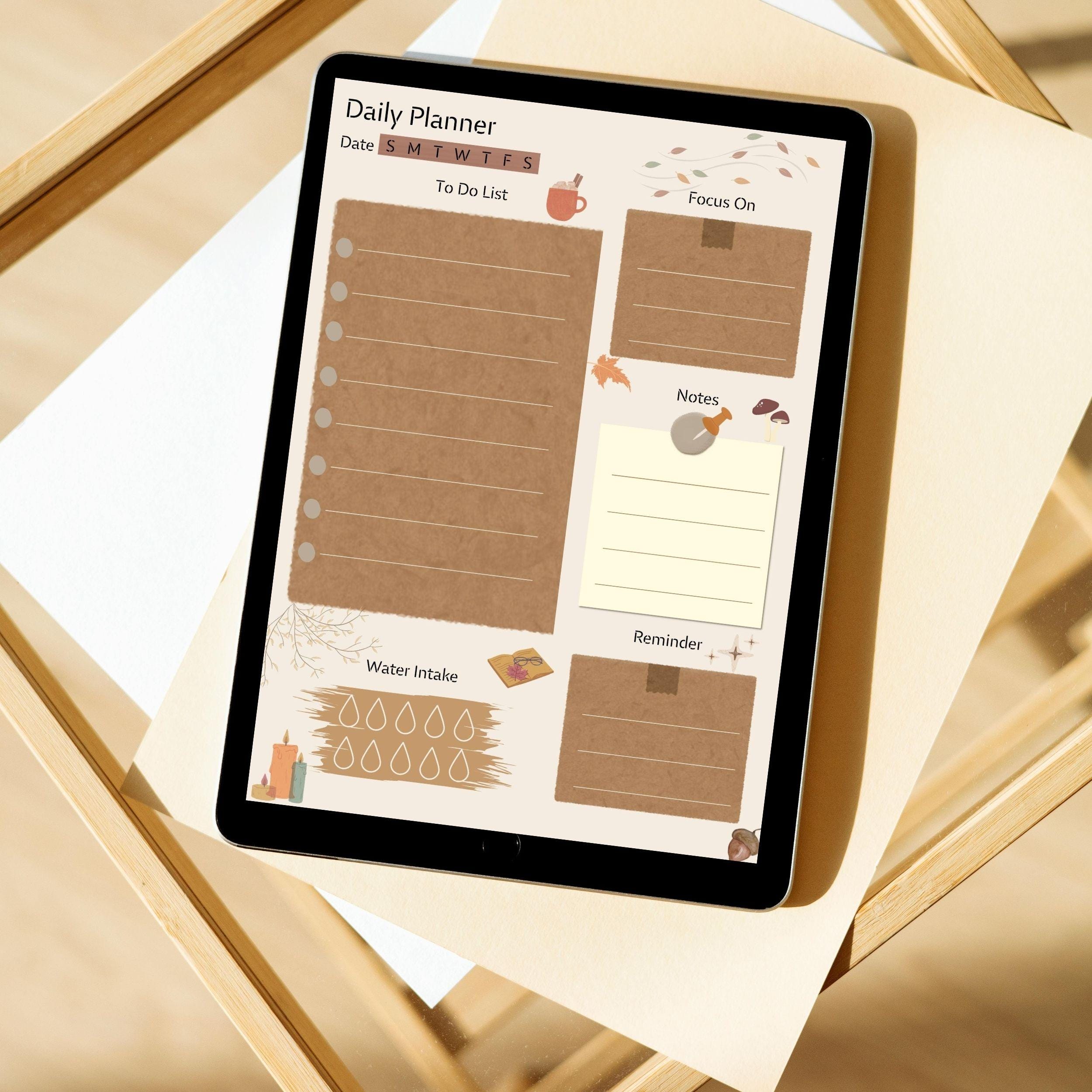 Fall Digital Planner, Printable Daily Digital Planner, Digital Planner ...