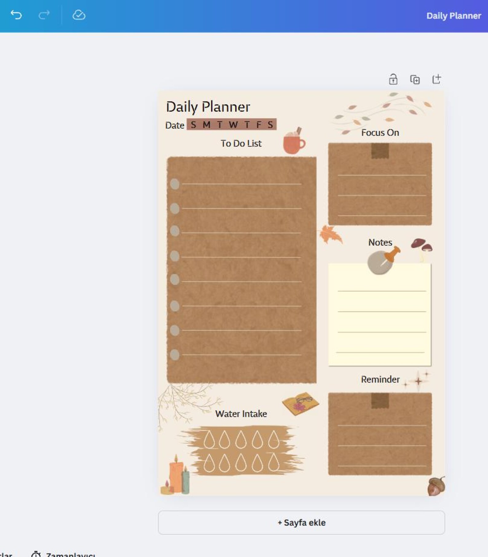Fall Digital Planner, Printable Daily Digital Planner, Digital Planner ...
