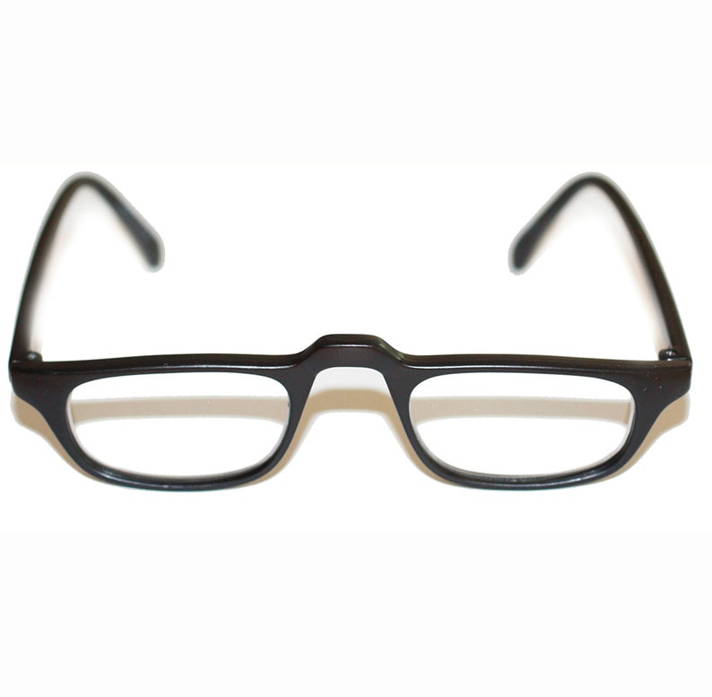 Half Eye Reading Glasses Low Rise Basic Black Frame Lightweight Readers ...