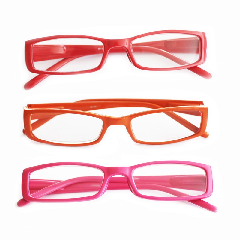 Bright Red Glasses - Etsy