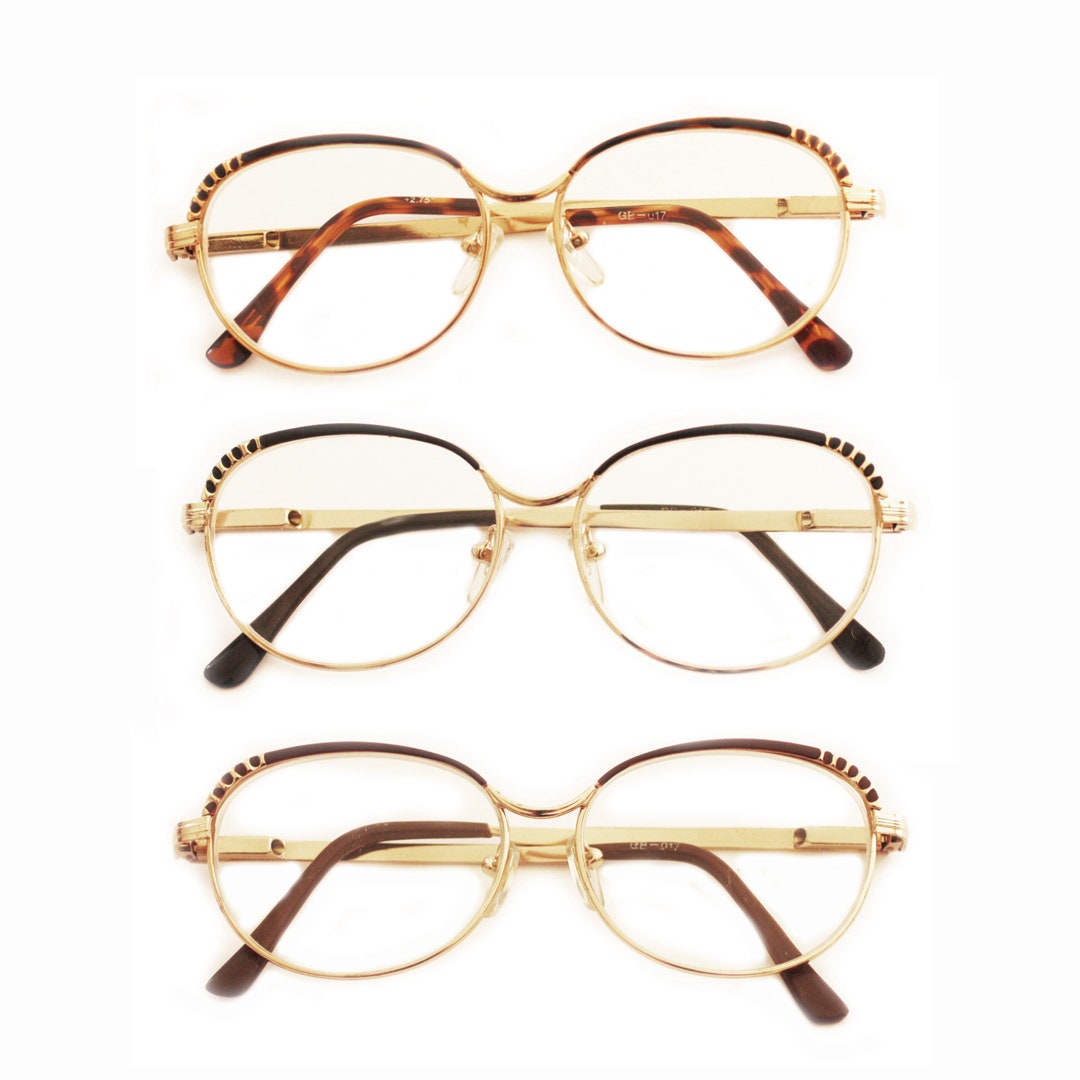 Reading Glasses Gold Metal Frame Enamel Bead Accent +1.00 to +3.50 - Etsy