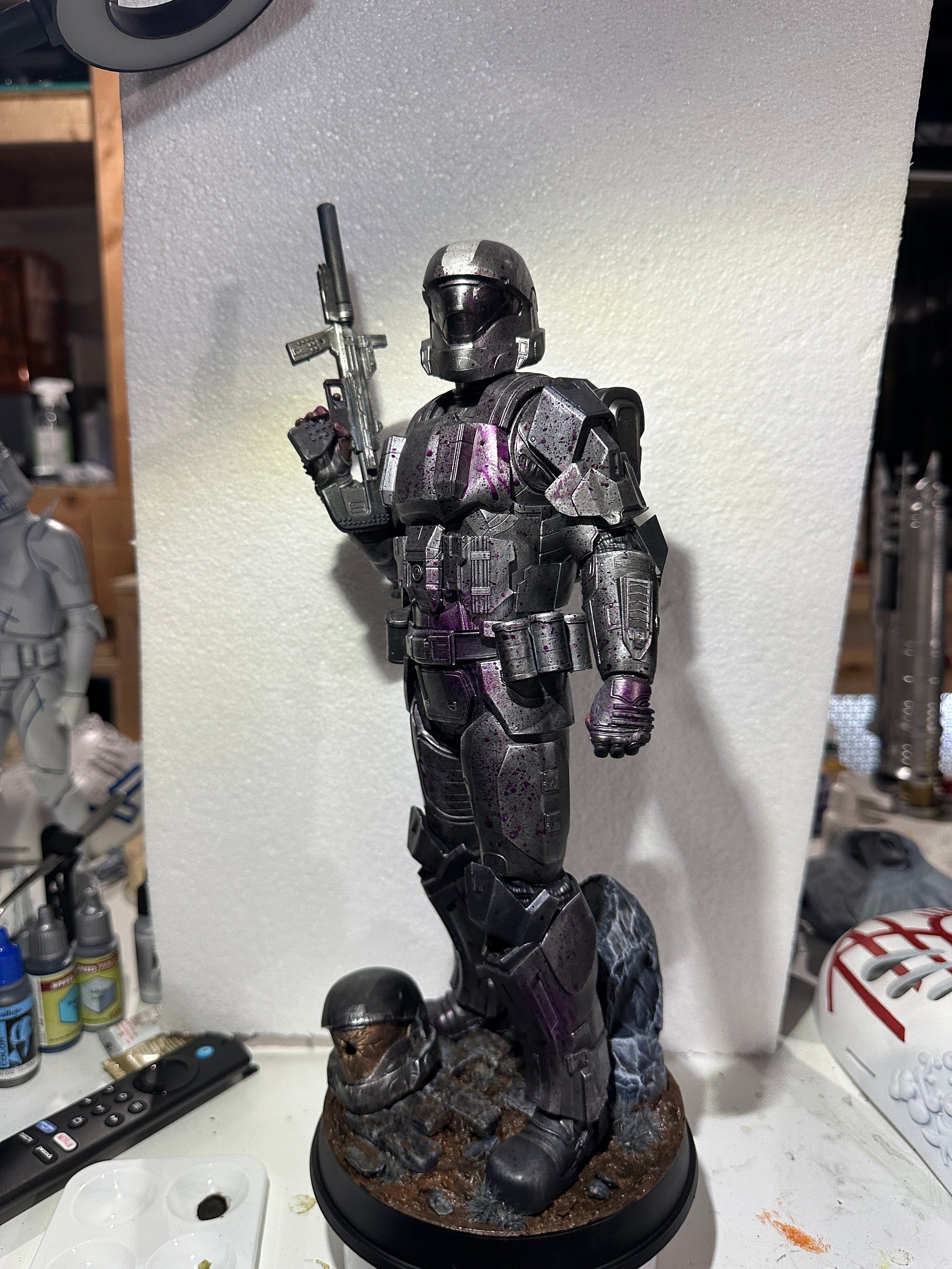 Custom Handpainted 1/6 Scale ODST Spartan With Elite Blood Splatter ...