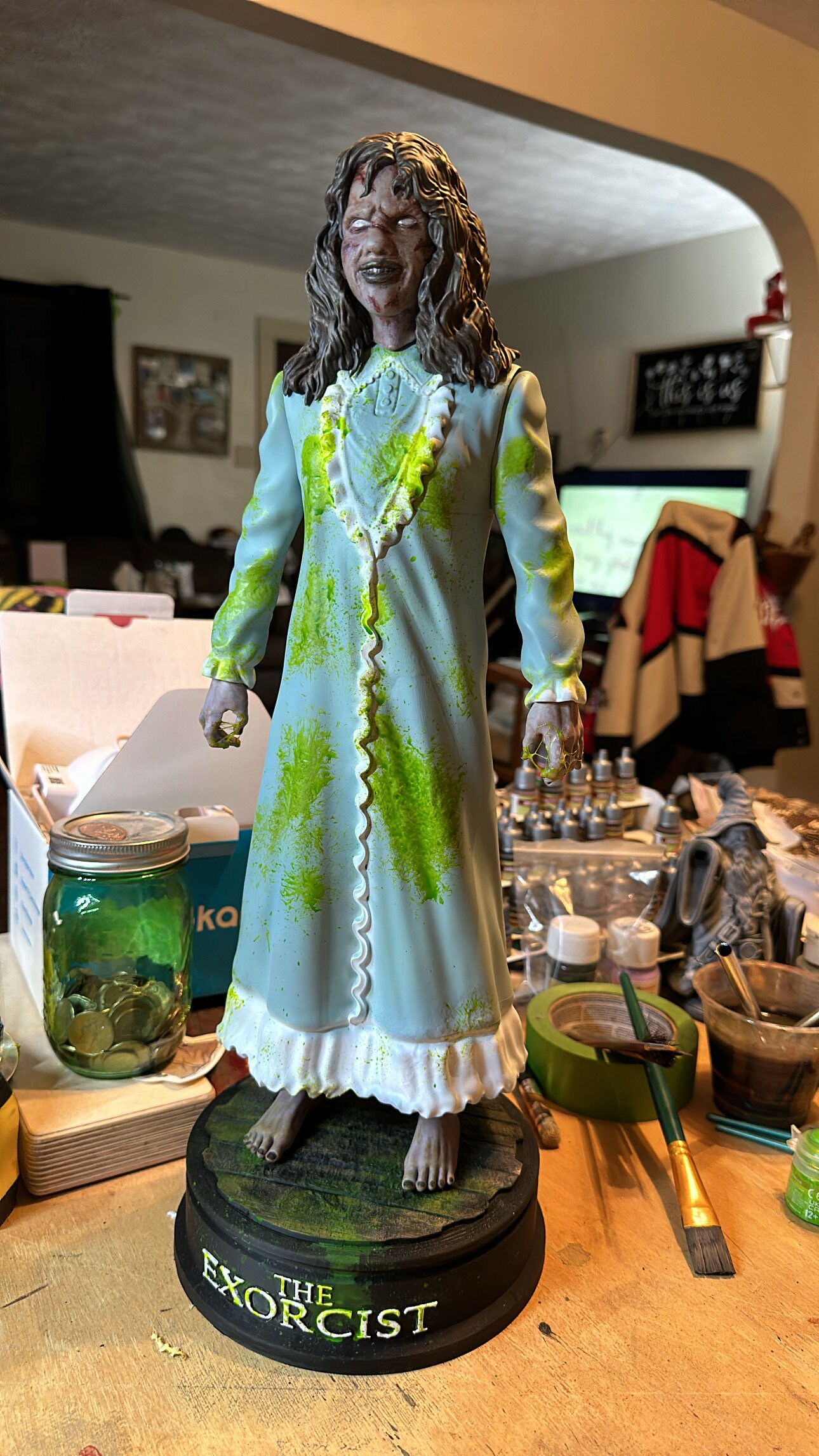 The Exorcist Regan Handpainted Custom Statue - Etsy