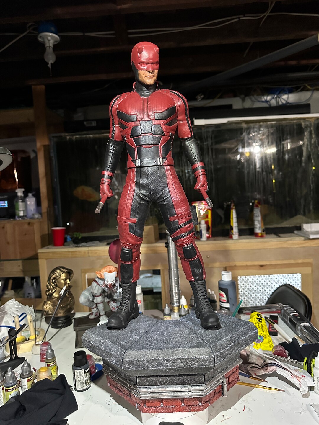 Custom Handpainted Daredevil Statue, 1/6 , 1/4 , or 1/3 , Marvel ...
