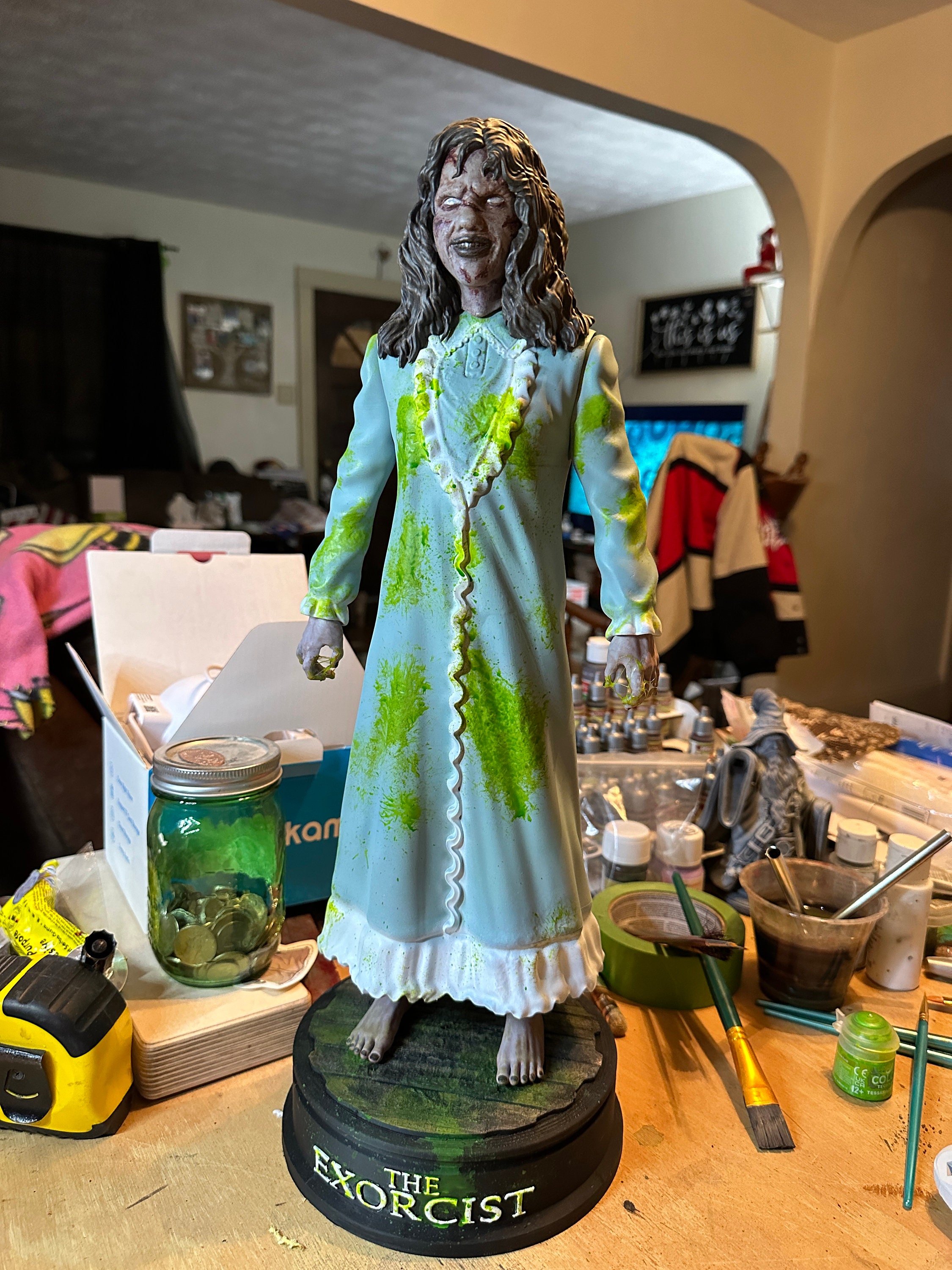 The Exorcist Regan Handpainted Custom Statue - Etsy