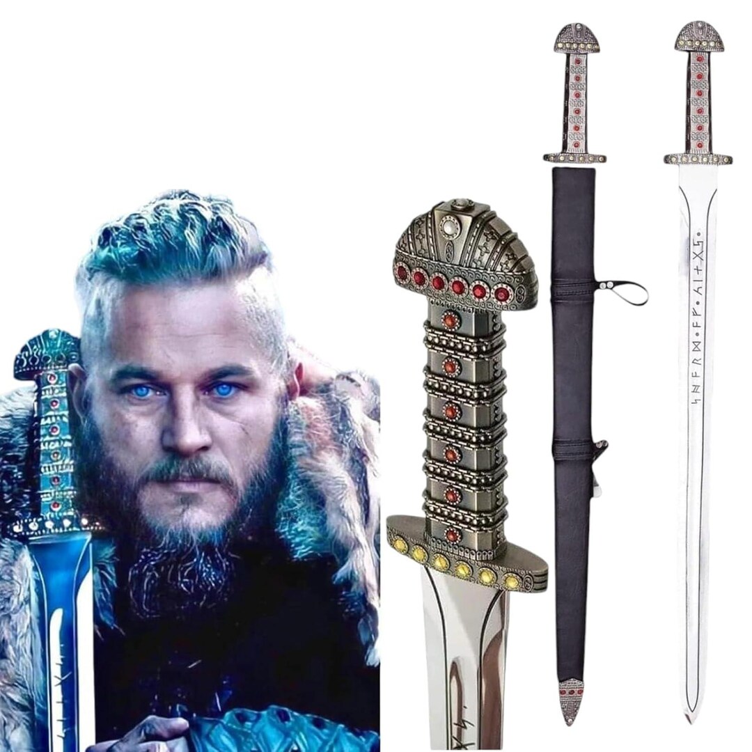 Real Viking Sword of Ragnar Lothbrok 39" Inches - Medieval Styled ...