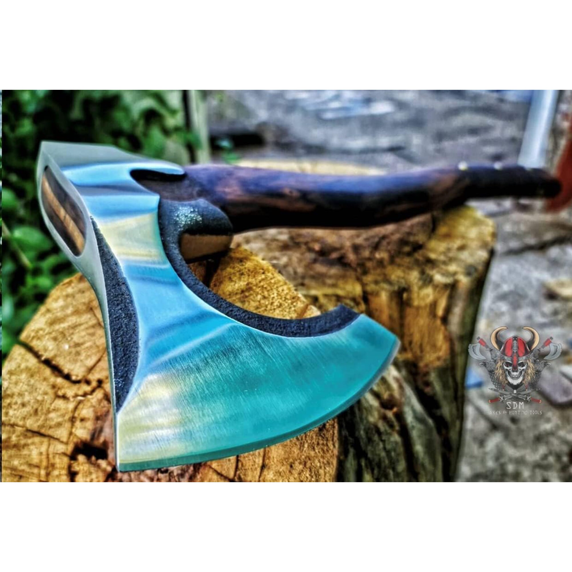 Axe With Ash Wood Handle Outdoor Axe With Deep Beard Design - Etsy