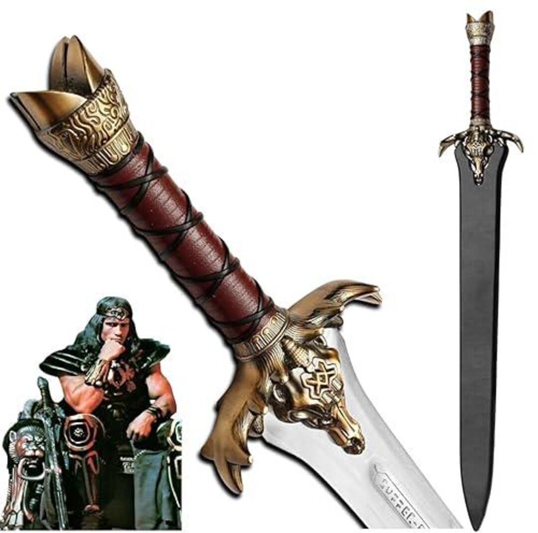 Handmade Conan Barbarian Father Sword 1095 Carbon Steel Brass Fittings ...