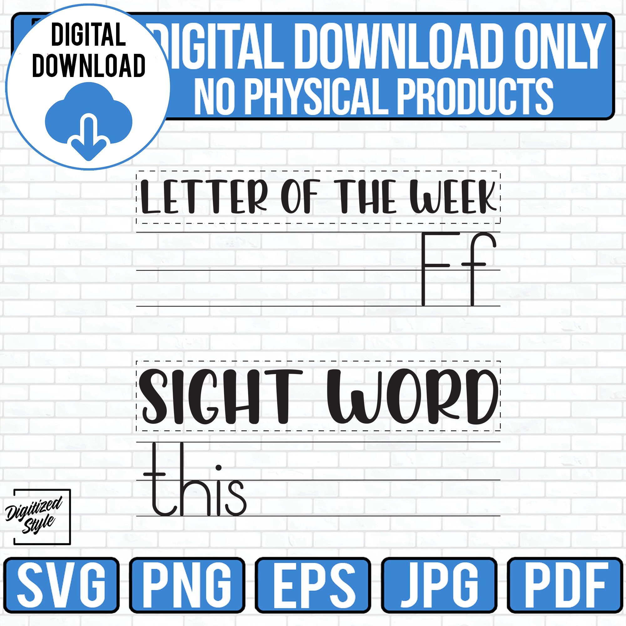 Letter of the Week FF SVG Sight World This Svg Funny Teacher - Etsy