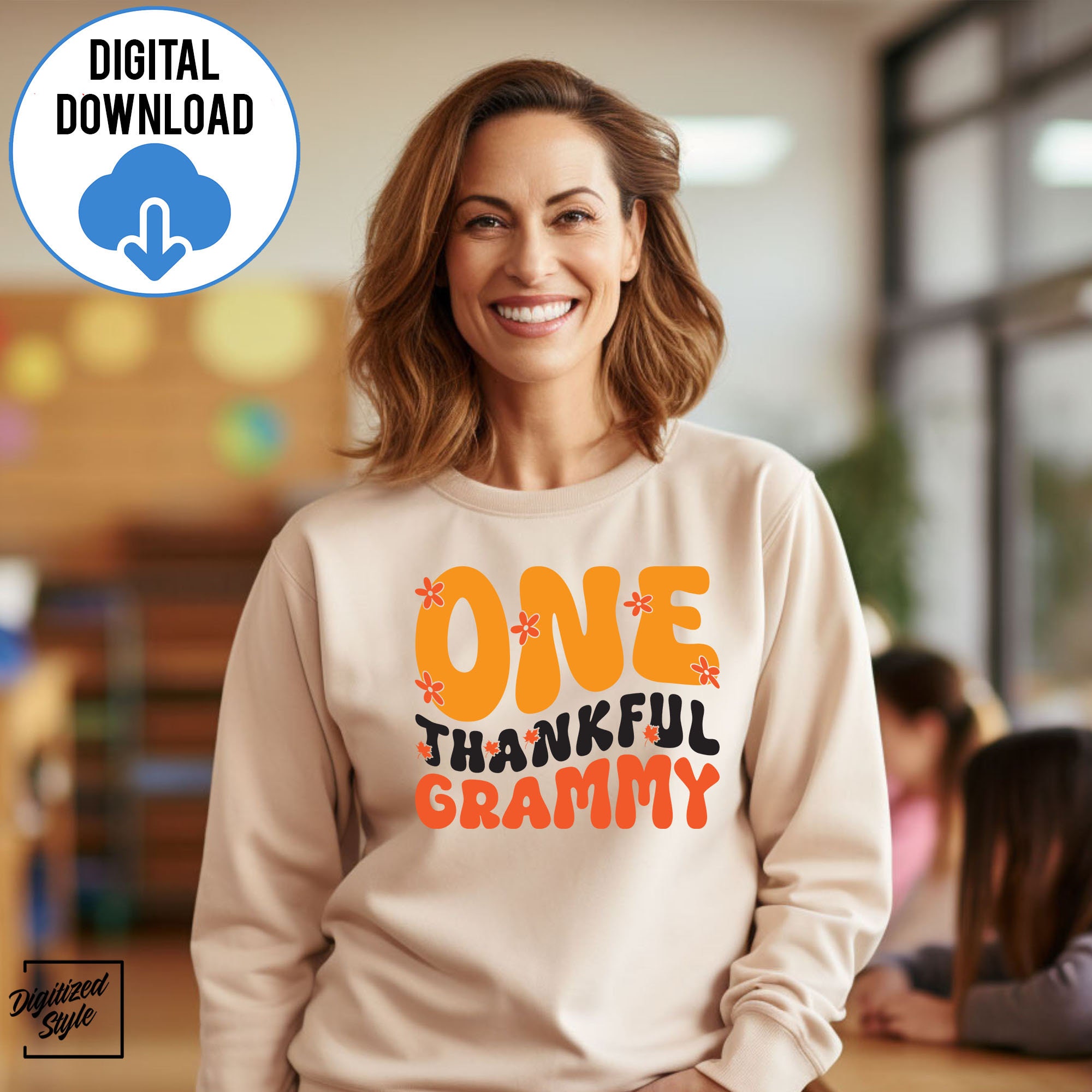 One Thankful Grammy SVG, Thanksgiving SVG, Thankful Grateful Blessed ...