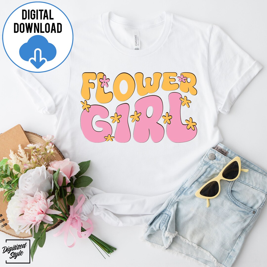Groovy Retro Wavy Flower Girl SVG PNG, Flower Girl Life Svg, Flower ...