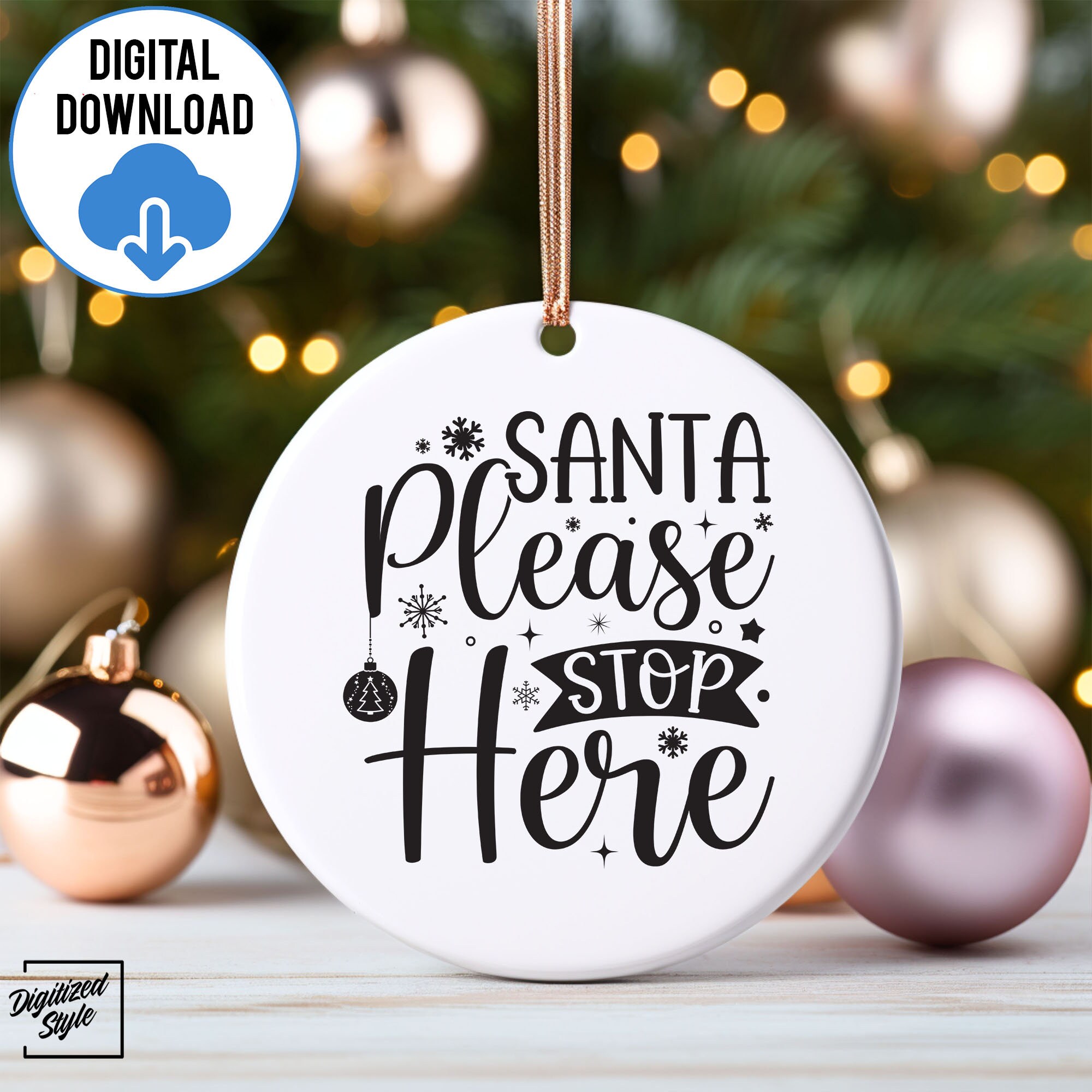 Santa Please Stop Here SVG, Christmas SVG File, Santa Svg, Merry ...