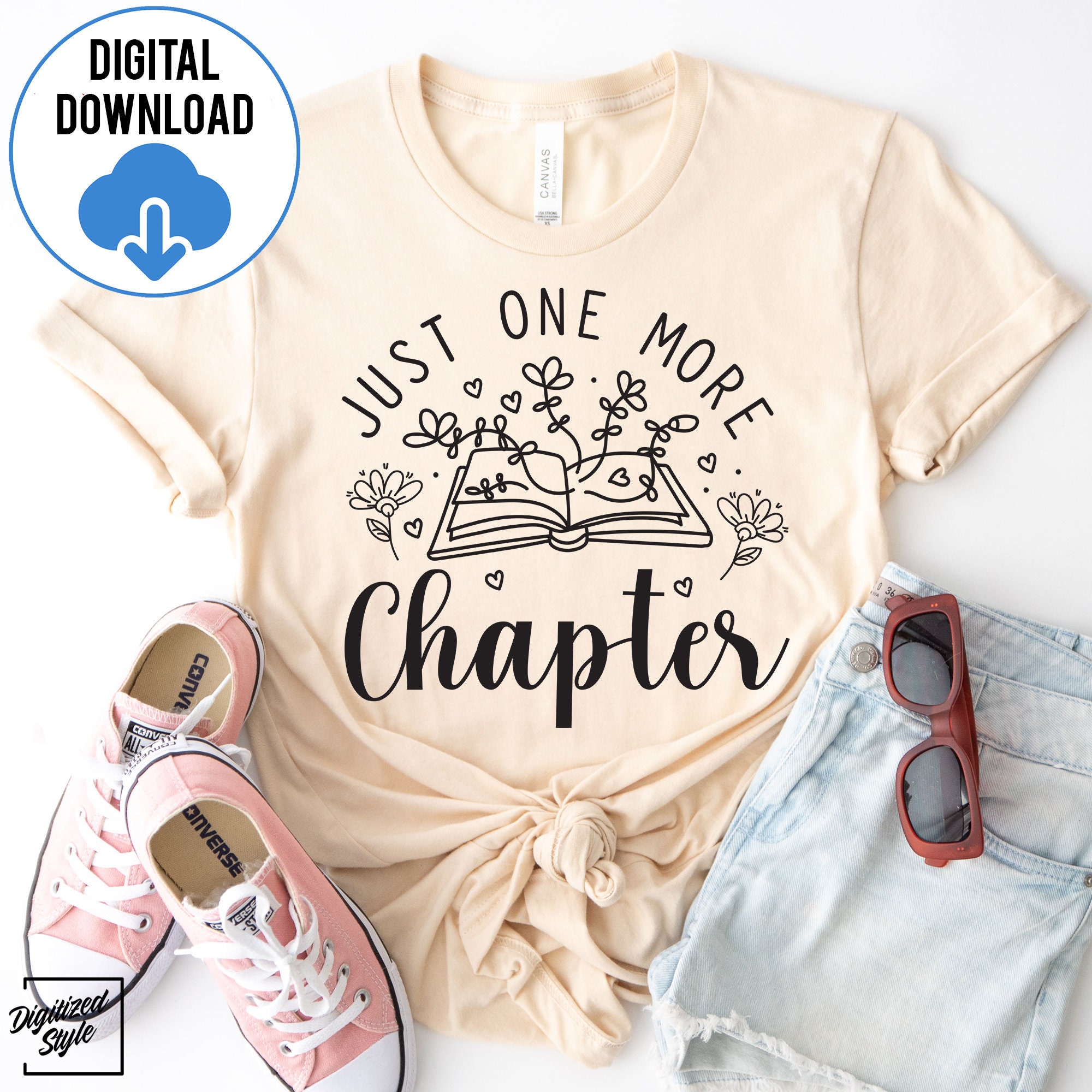 Just One More Chapter SVG, Book Lover Svg, Reading Quotes Svg, Book ...