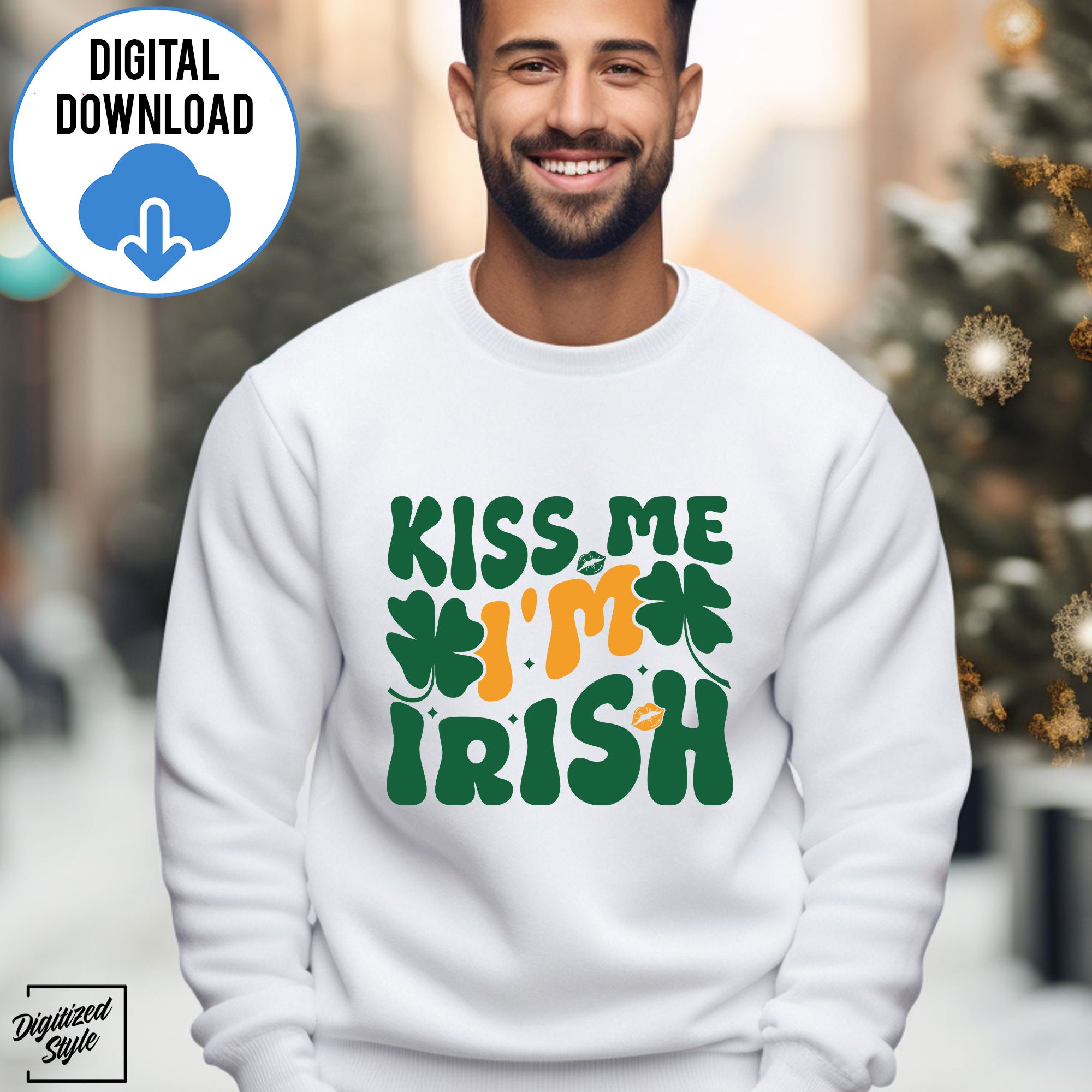 Kiss Me I'm Irish SVG PNG, St Patrick's Day Svg, Shamrock Svg, Lucky ...