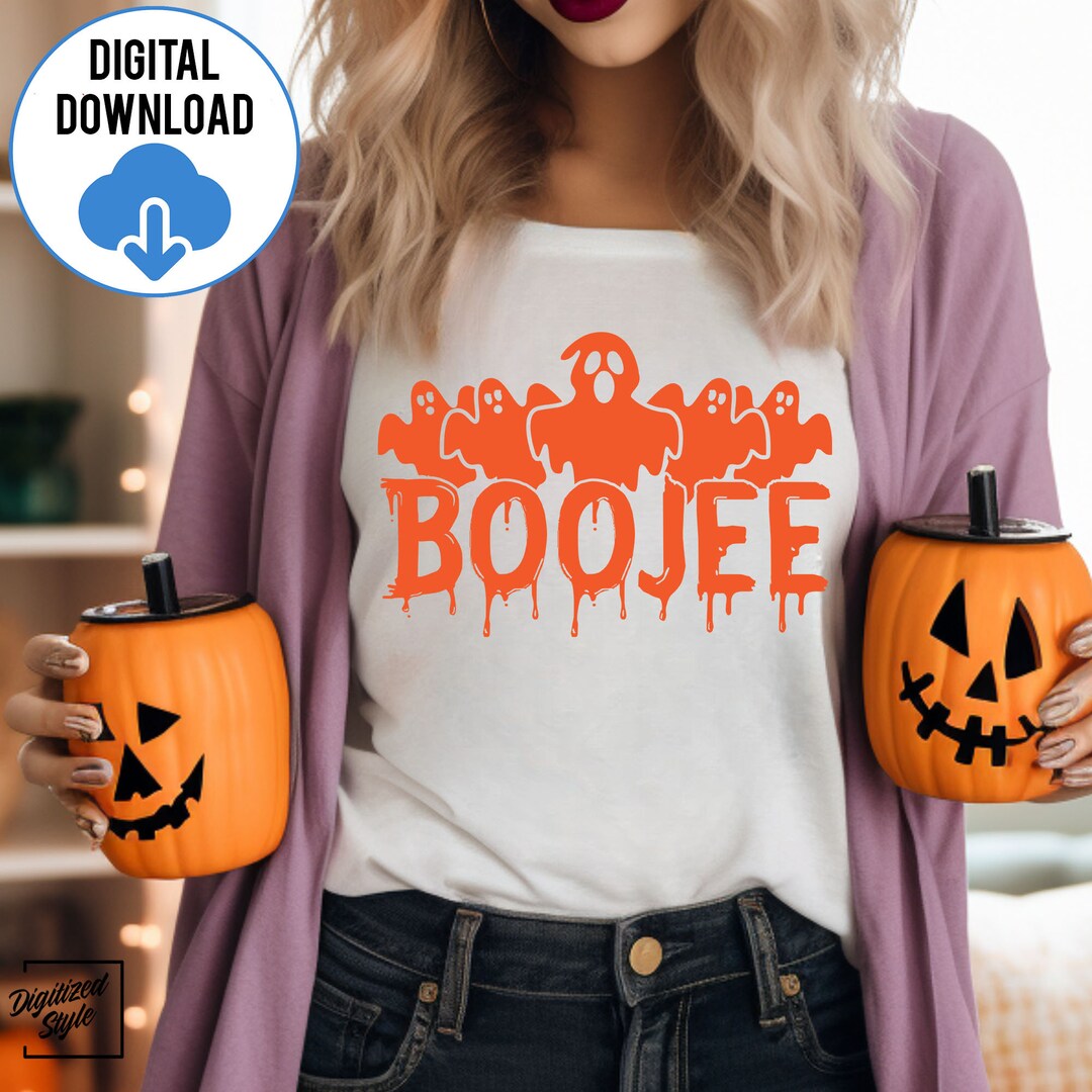 Halloween Boojee SVG, Cute Ghost Svg, Retro Halloween SVG, Hey Boojee ...