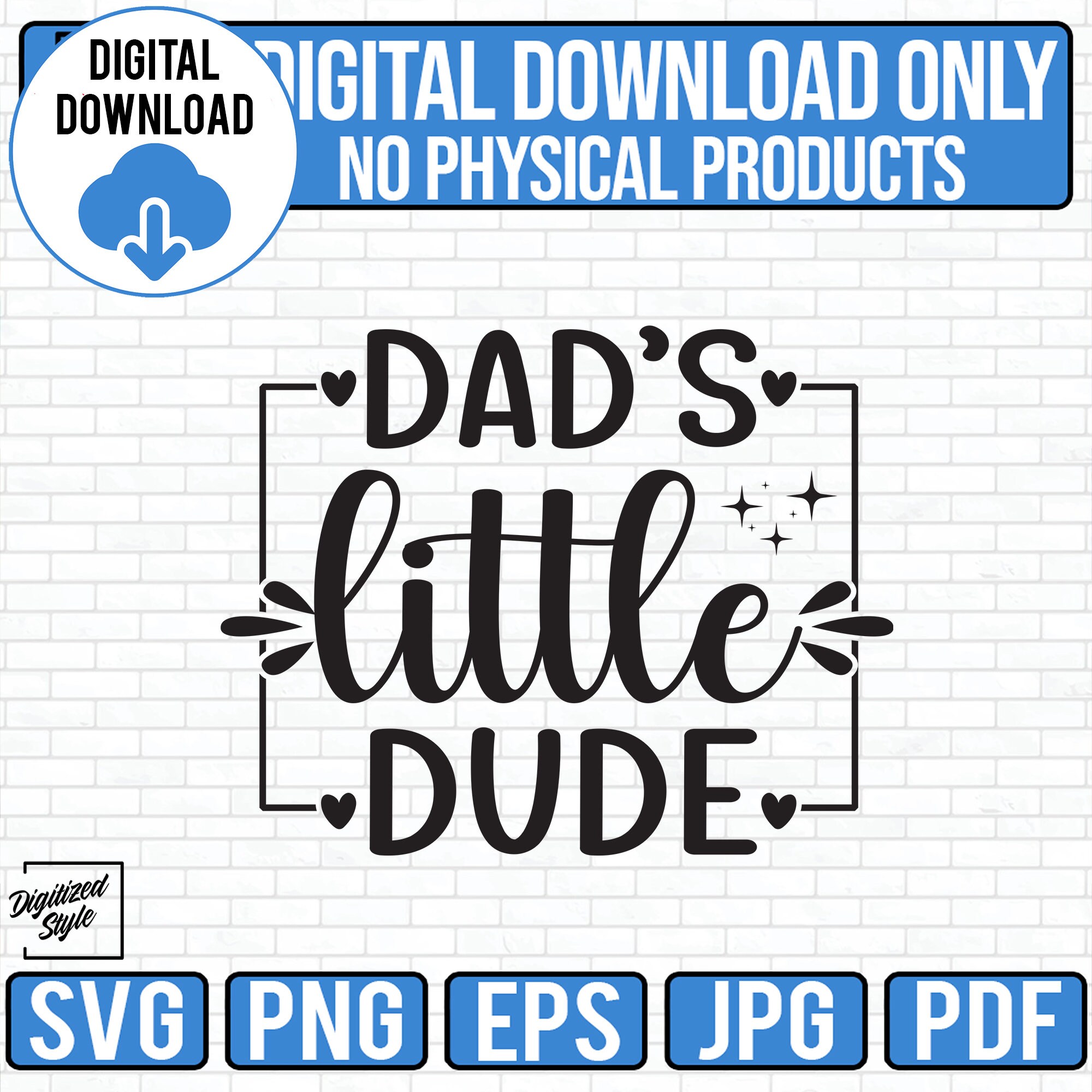 Dad's Little Dude SVG PNG, New Baby Svg, Daddy's Little Helper Svg, Baby Boy Svg Png, Little Boy ...