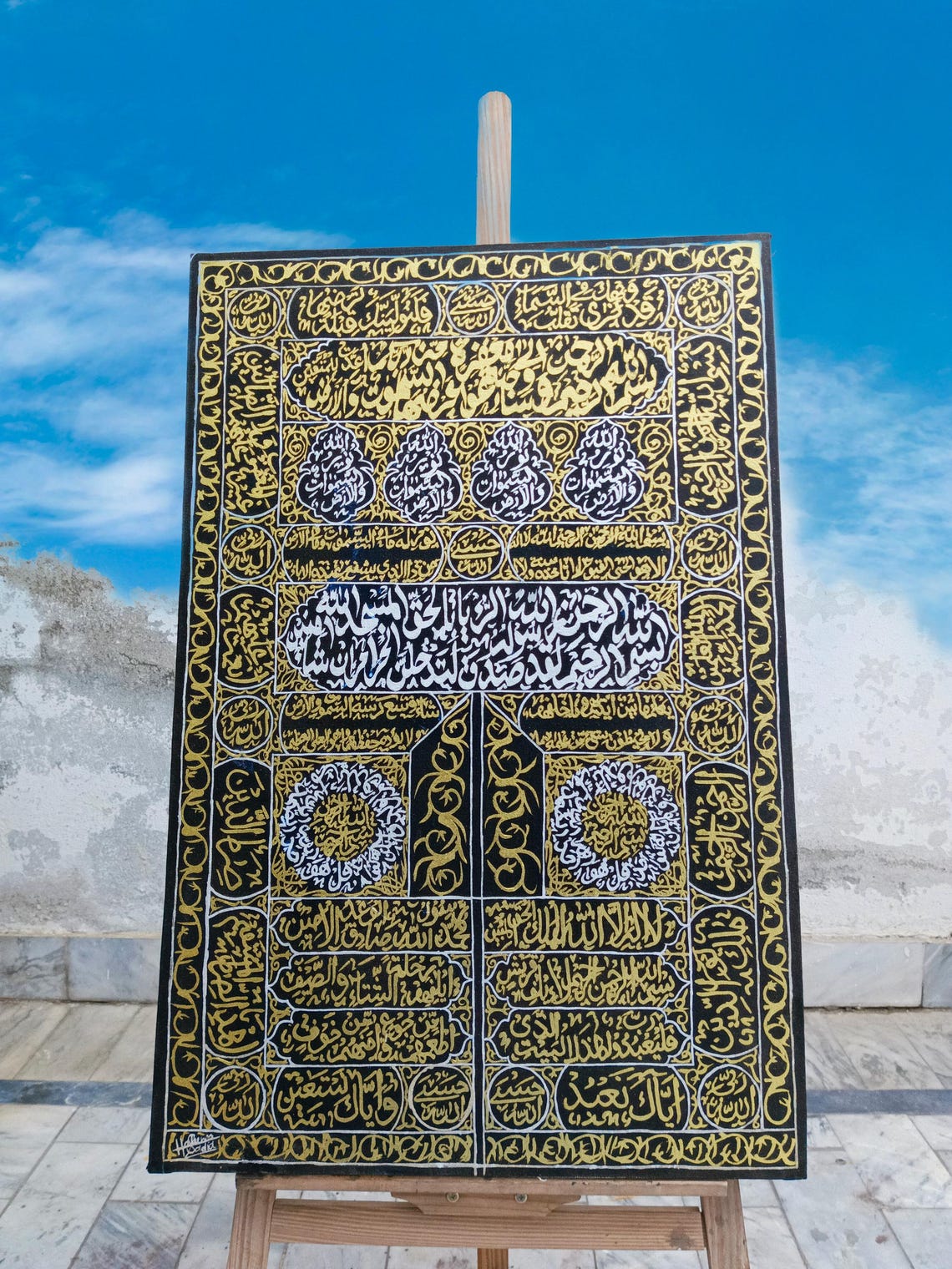 Handmade Kaaba Door on Canvas - Kiswa E Kaaba Art on Canvas - Etsy