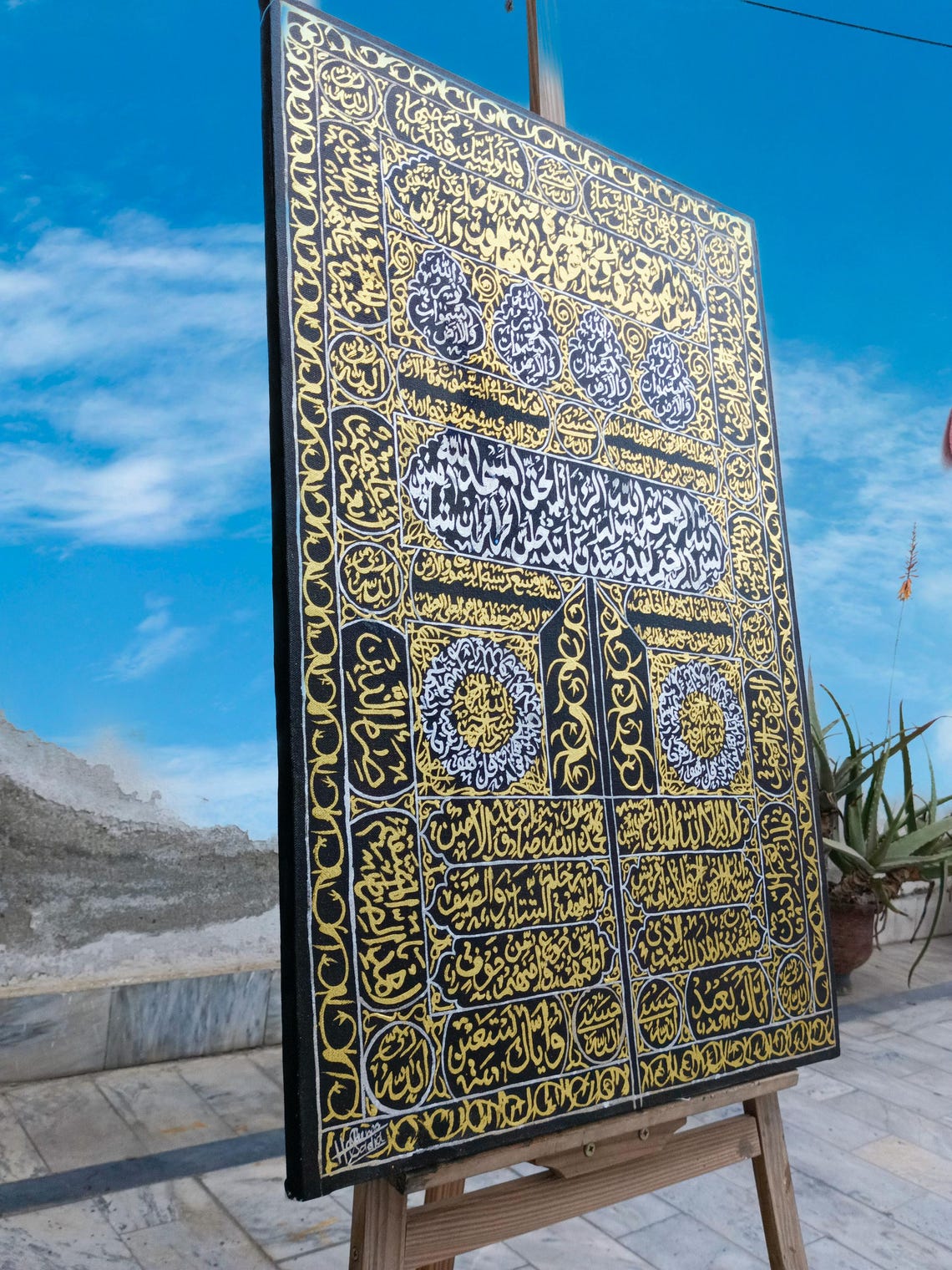Handmade Kaaba Door on Canvas - Kiswa E Kaaba Art on Canvas - Etsy
