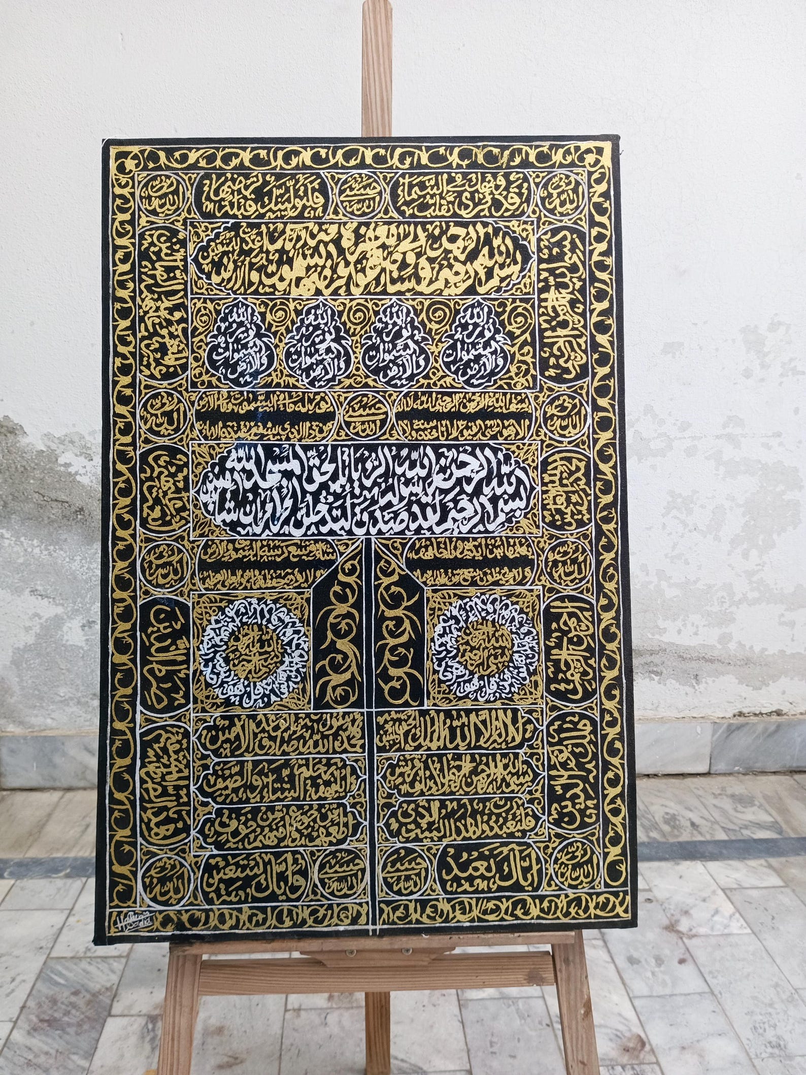 Handmade Kaaba Door on Canvas - Kiswa E Kaaba Art on Canvas - Etsy