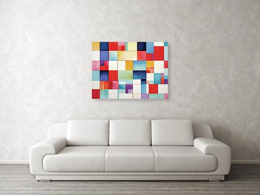 Charlie -- Geometric, Abstract, Mosaic, Colorful, Vivid, Grid ...
