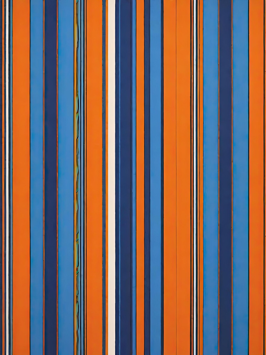 4555 -- Pattern Geometric Orange Blue Stripe Vertical Contrast Line ...