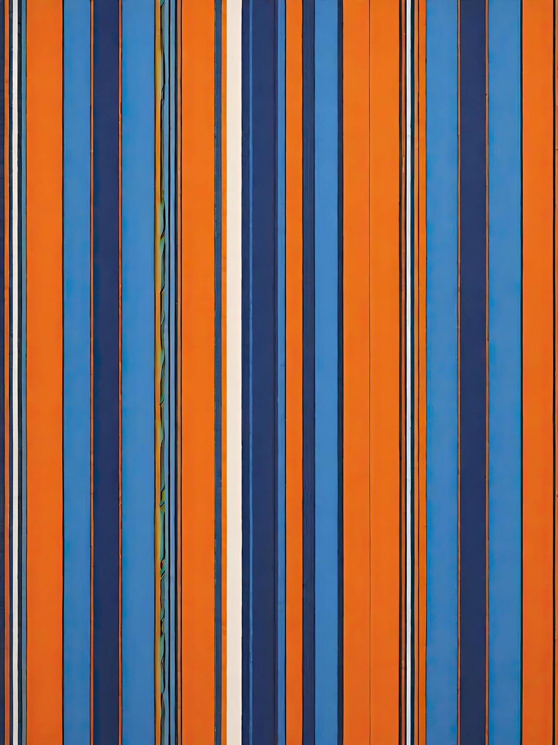 4555 -- Pattern Geometric Orange Blue Stripe Vertical Contrast Line ...