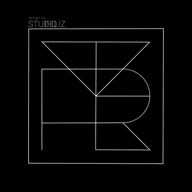 NAME LOGO PERSONALIZED Original Logo Design Overlap Letters Minimalist ...