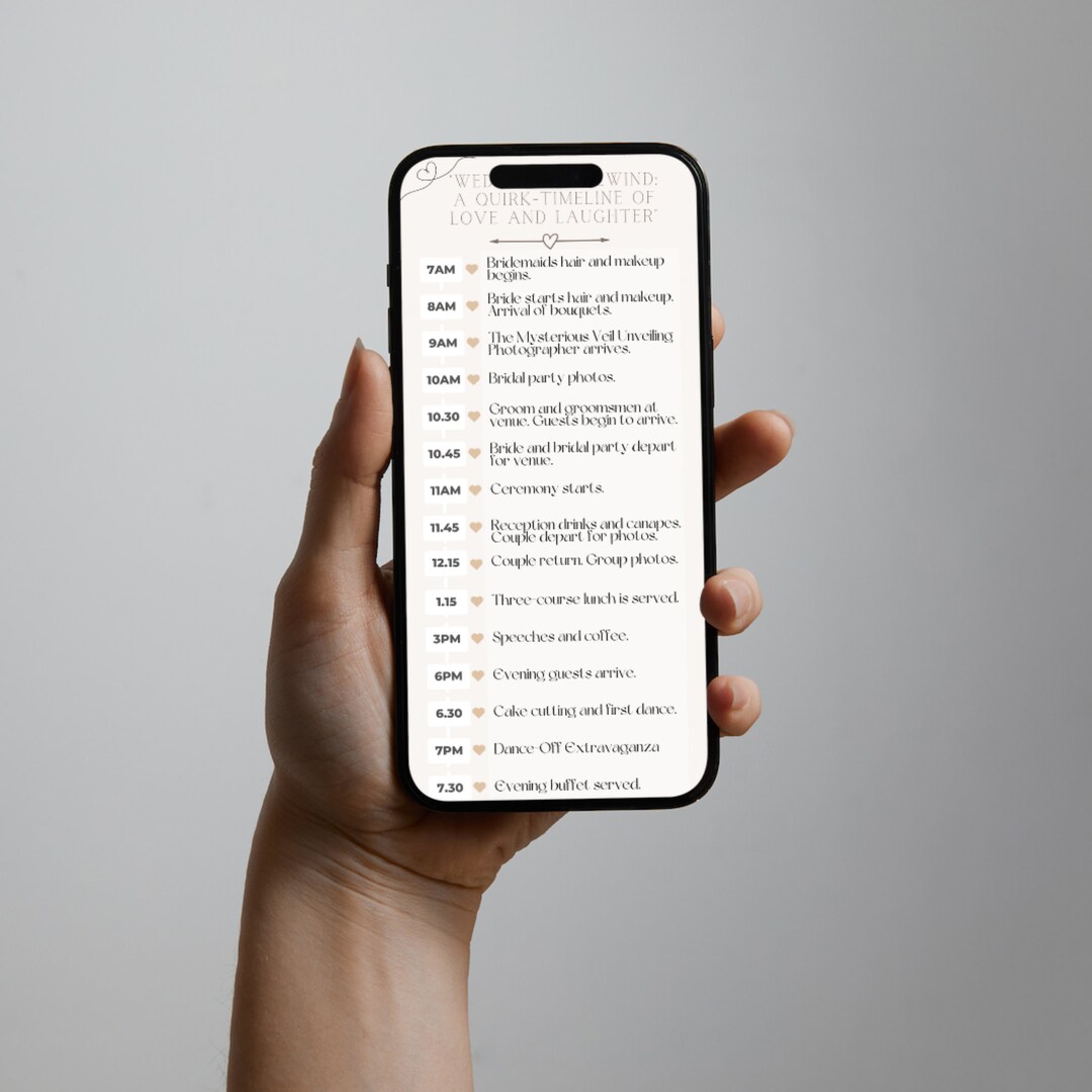 Sunflower - DIGITAL PDF - Rustic Sunflower Wedding Timeline, Romantic ...