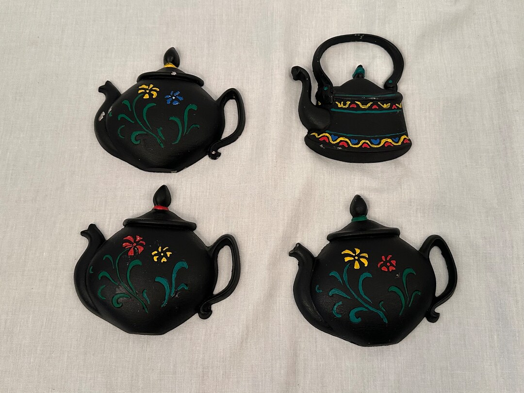 Vintage Sexton 1505 1967 Hand Painted Cast Tea Pot Wall Hangers - Etsy