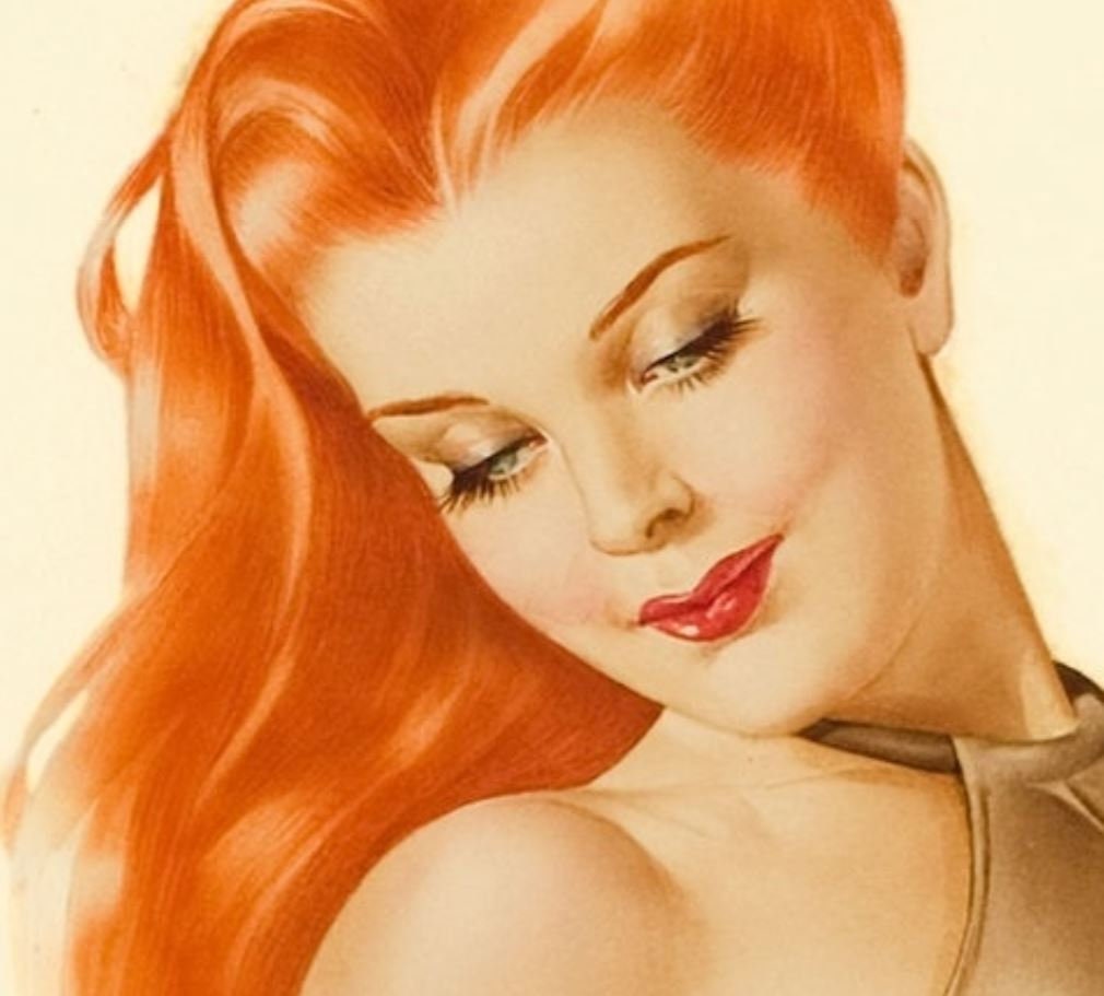 Alberto Vargas Red Head Fine Art Print Various Sizes Etsy