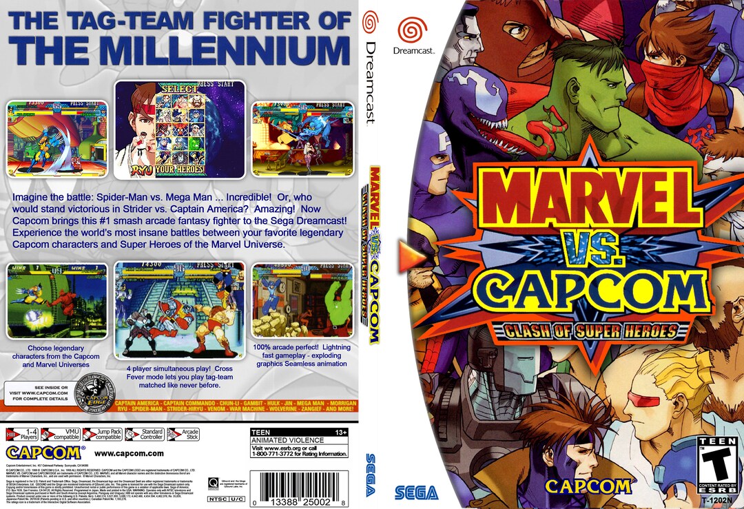 Marvel Vs Capcom Clash of Super Heroes Video Game, FULL COLOR ART - Etsy