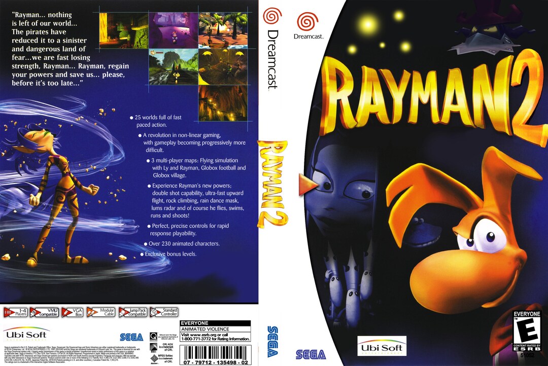 Rayman 2 Video Game, Full Color Art - Etsy
