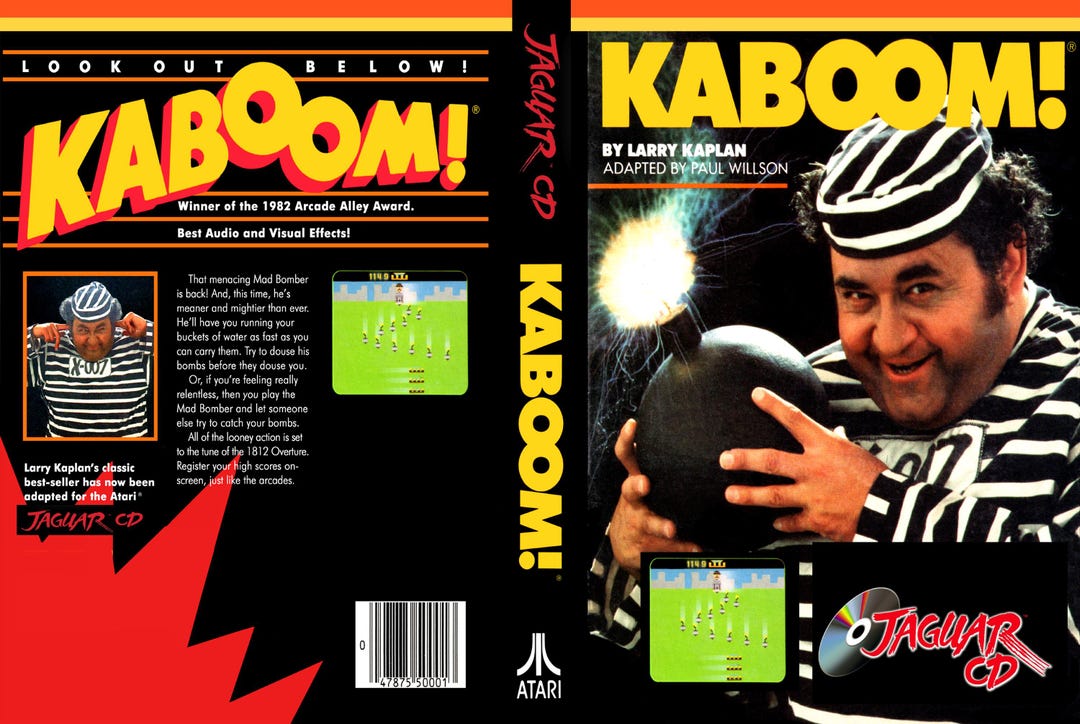 Atari Jaguar CD Game Kaboom Exclusive!, Full Color Art, Each Disc ...
