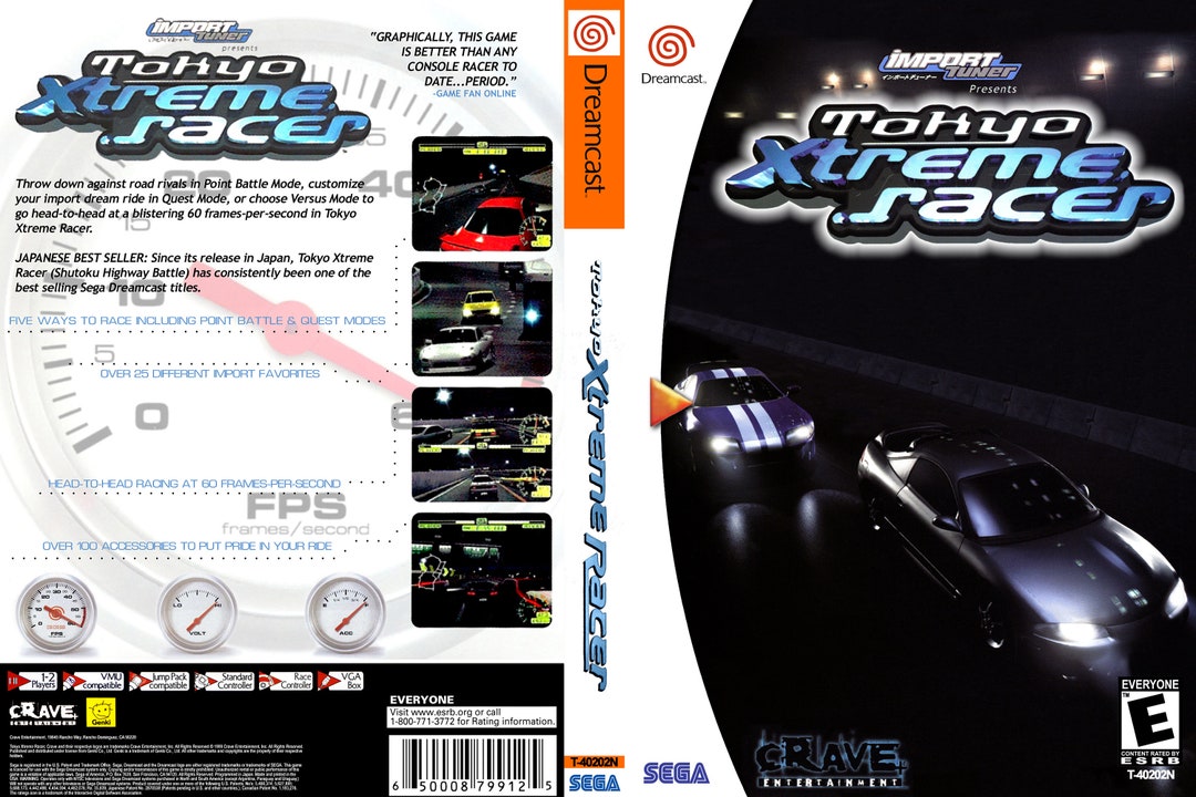 Tokyo Extreme Racer Video Game, FULL COLOR ART - Etsy