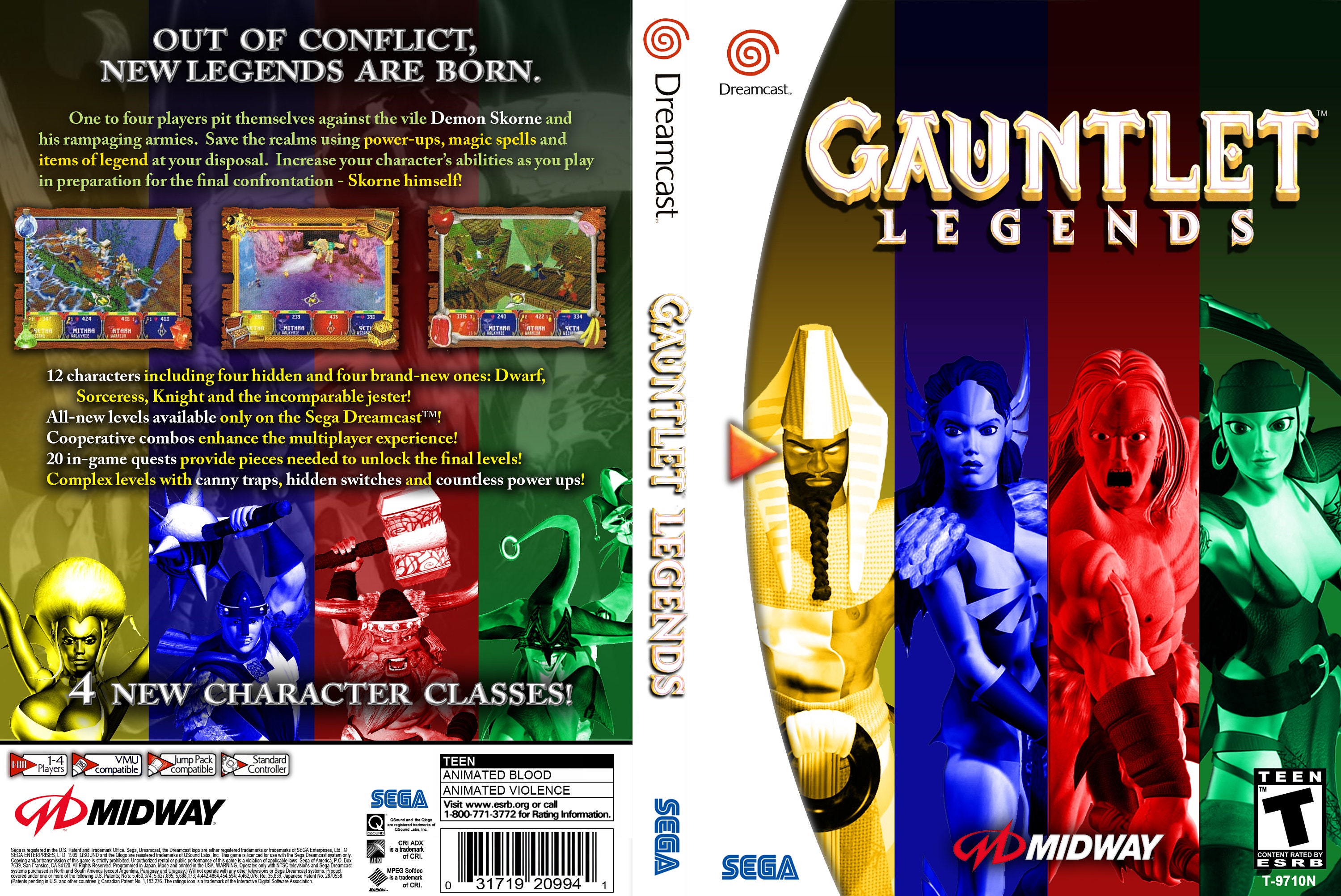 Dreamcast Gauntlet Legends Video Game, Full Color Art - Etsy