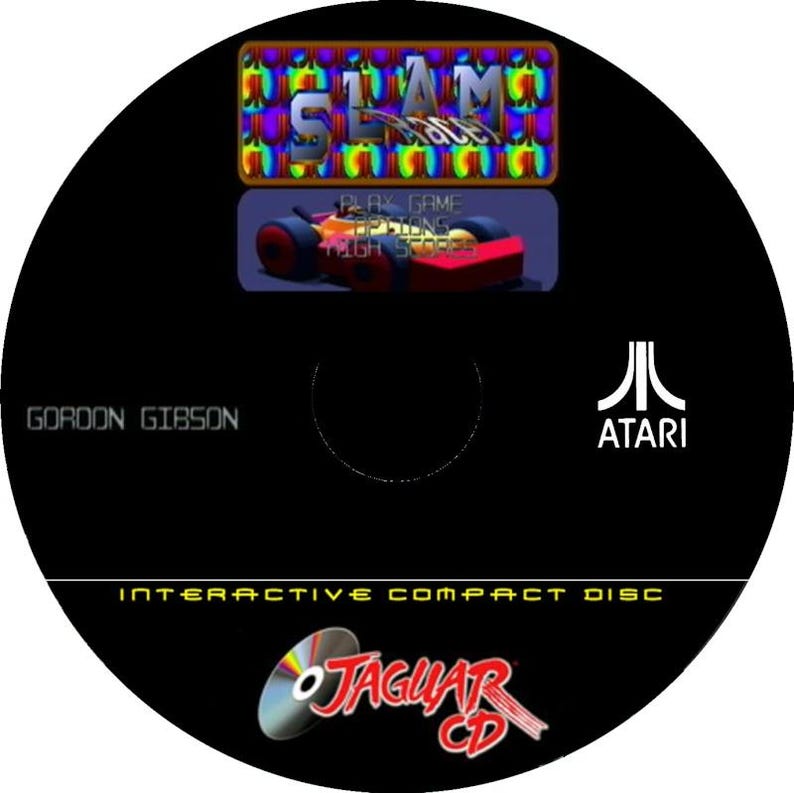 Atari Jaguar CD Game Slam Racer, Exclusive, Full Color Art, Each Disc ...