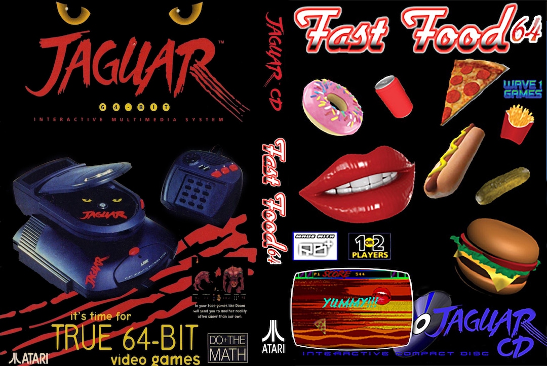 Atari Jaguar CD Game Fast Food 64, Full Color Art, Each Disc Tested ...