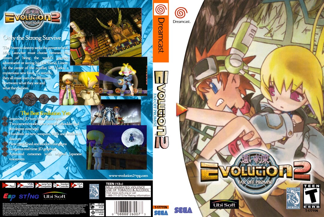Dreamcast Evolution 2 Video Game, Full Color Art - Etsy